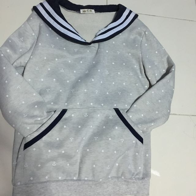 Anchor With Japanese Collar Design Pull Over, Women's Fashion, Coats ...