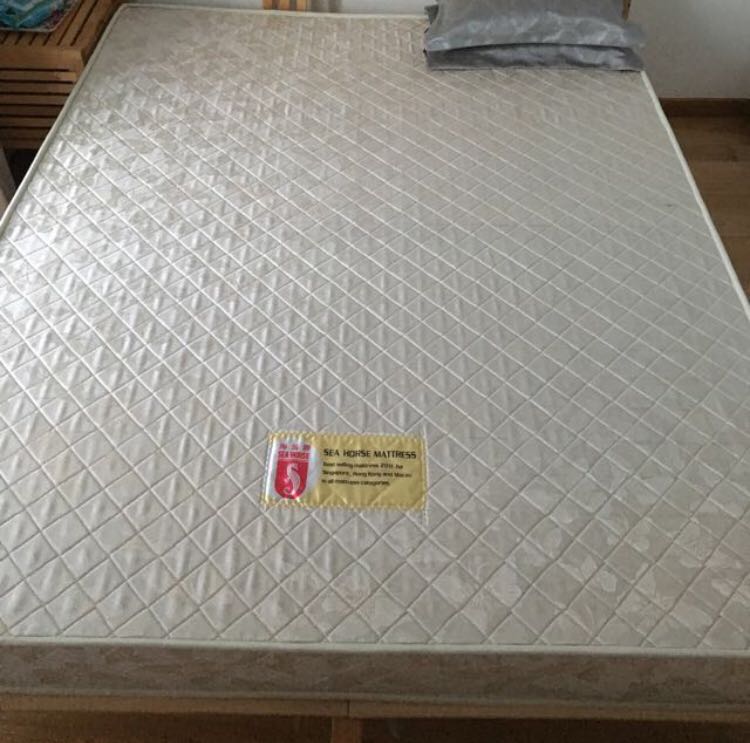IKEA queen size bed with sea horse matters., Furniture & Home Living ...
