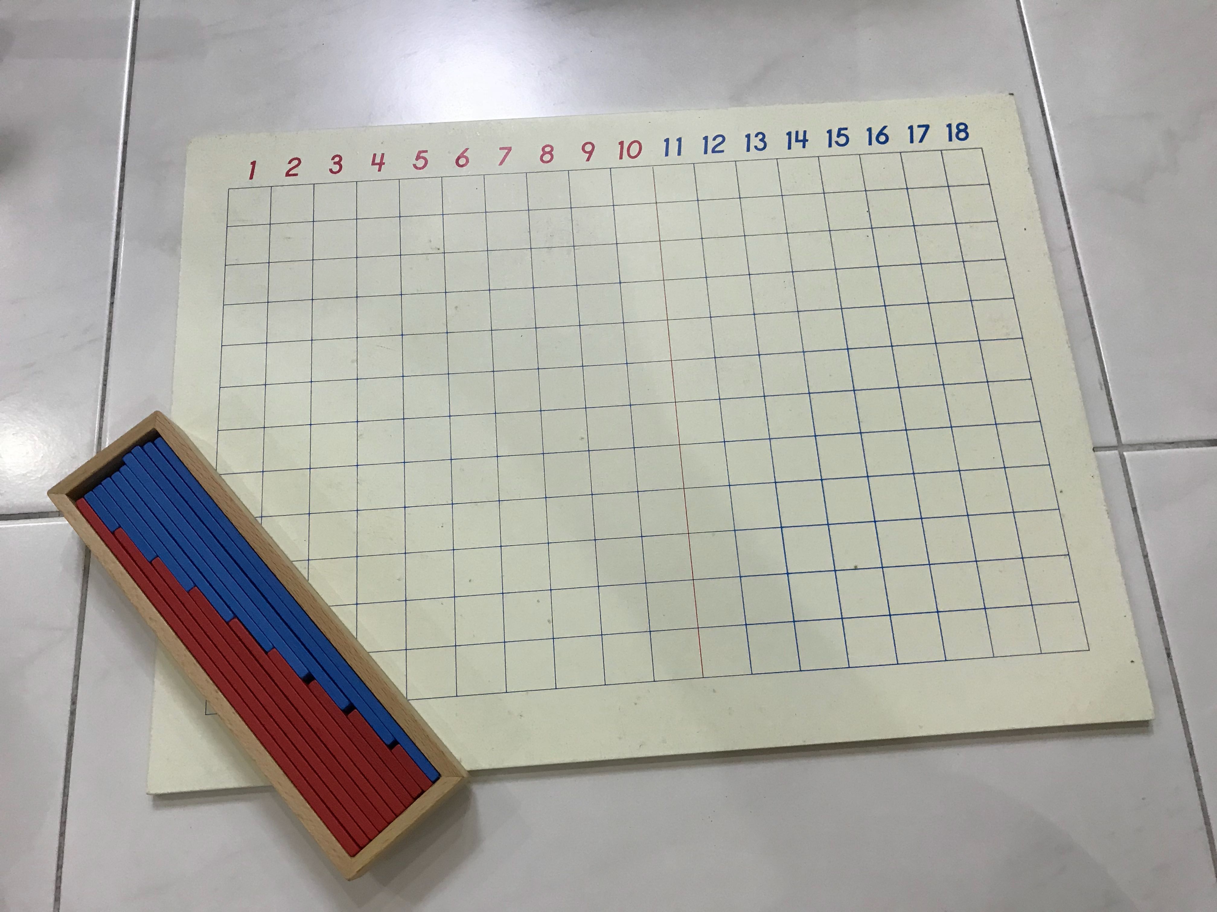 Montessori addition and subtraction strip boards, Hobbies & Toys, Toys ...