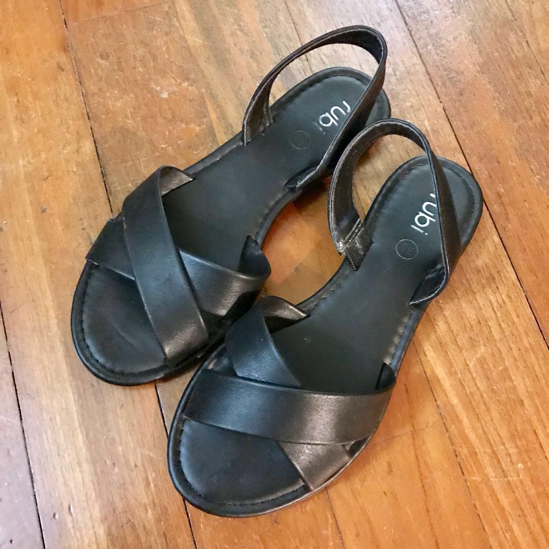 Rubi Black Sandals, Women's Fashion, Footwear, Sandals on Carousell