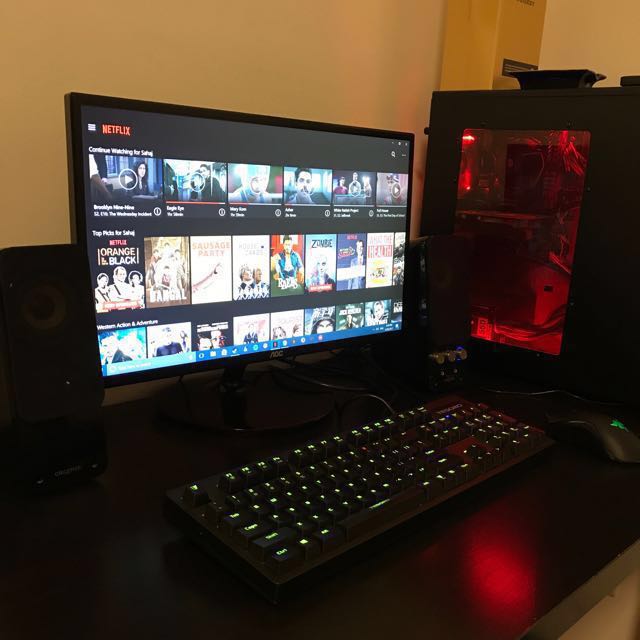 CHEAP Gaming PC with RGB lights and mechanical keyboard, Computers ...
