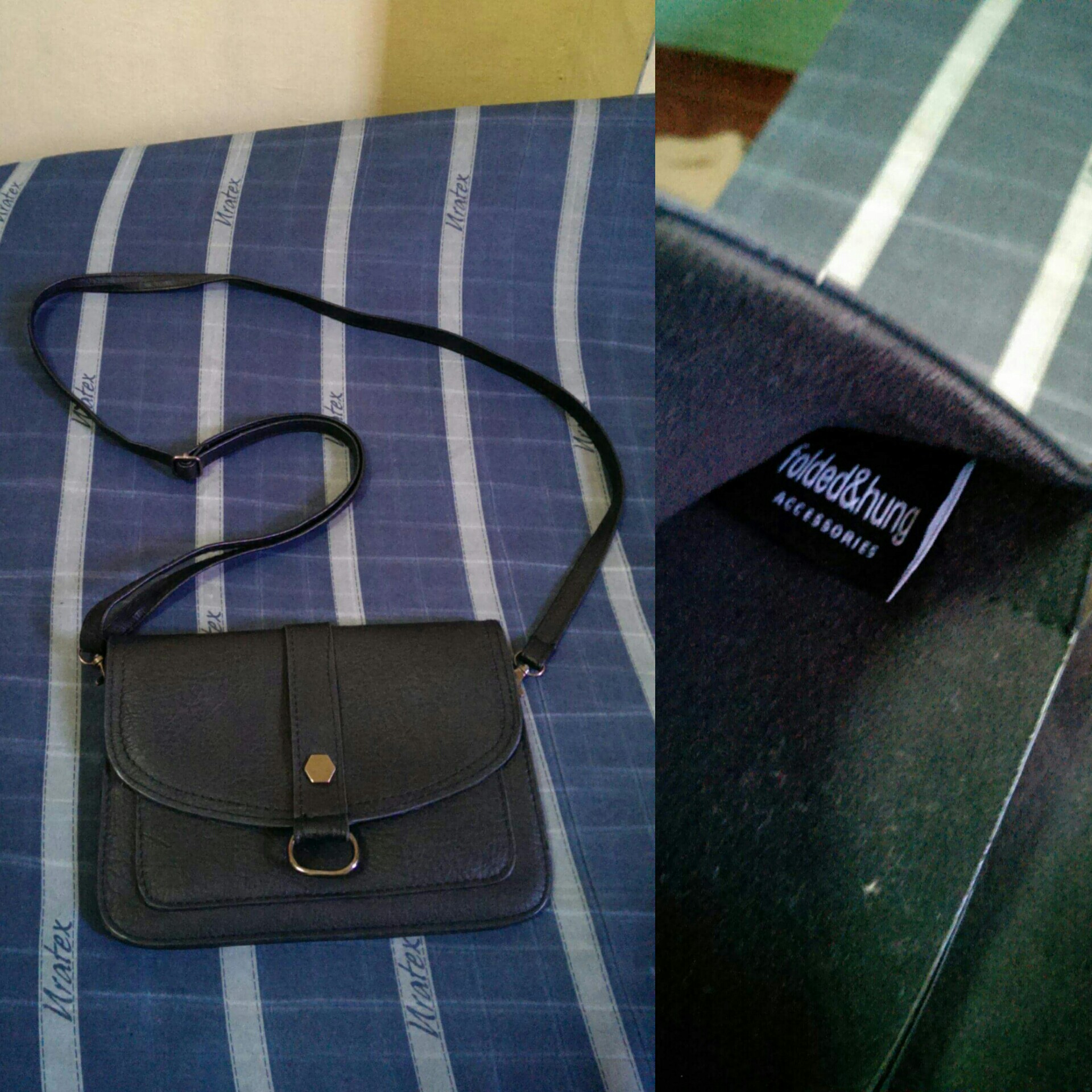 Folded & Hung Sling Bag, Women's Fashion, Bags & Wallets, Cross-body ...