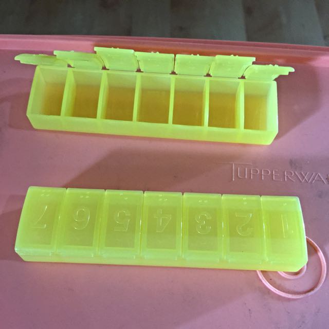 Tupperware-7 Days Pill Container, Bulletin Board, Looking For on Carousell
