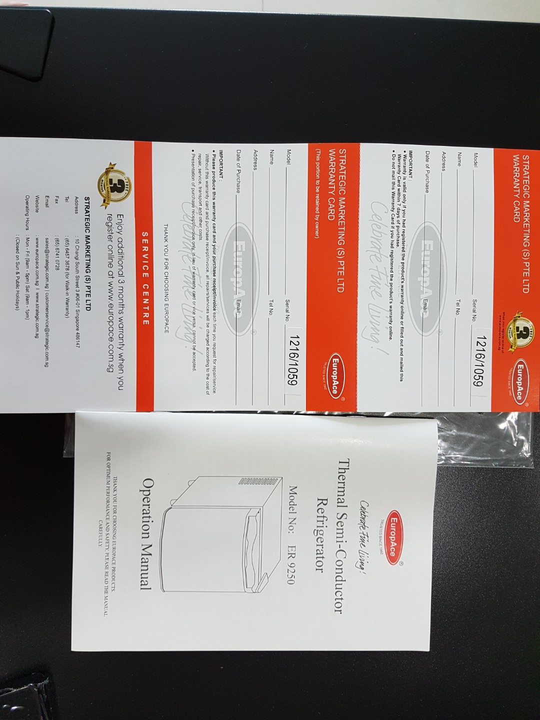Europace ER9250 Bar Fridge, TV & Home Appliances, Kitchen Appliances ...