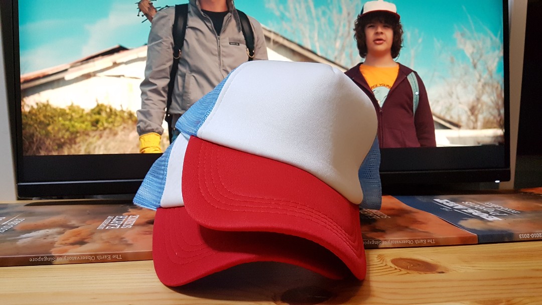 Stranger Things Retro 80s Dustin Red White Blue hat/ cap, Women's ...