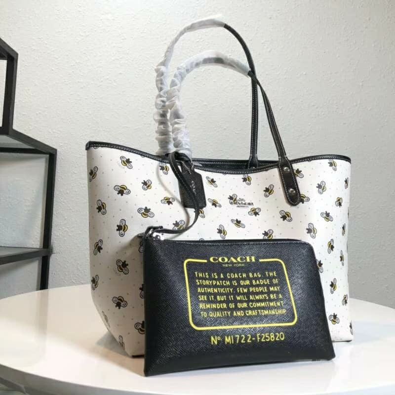 Coach Bee Design Reversible Bag, Luxury, Bags & Wallets on Carousell