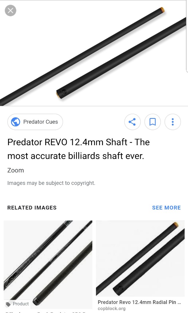 PREDATOR REVO SHAFT 12.4MM NEW, Sports Equipment, Sports & Games ...