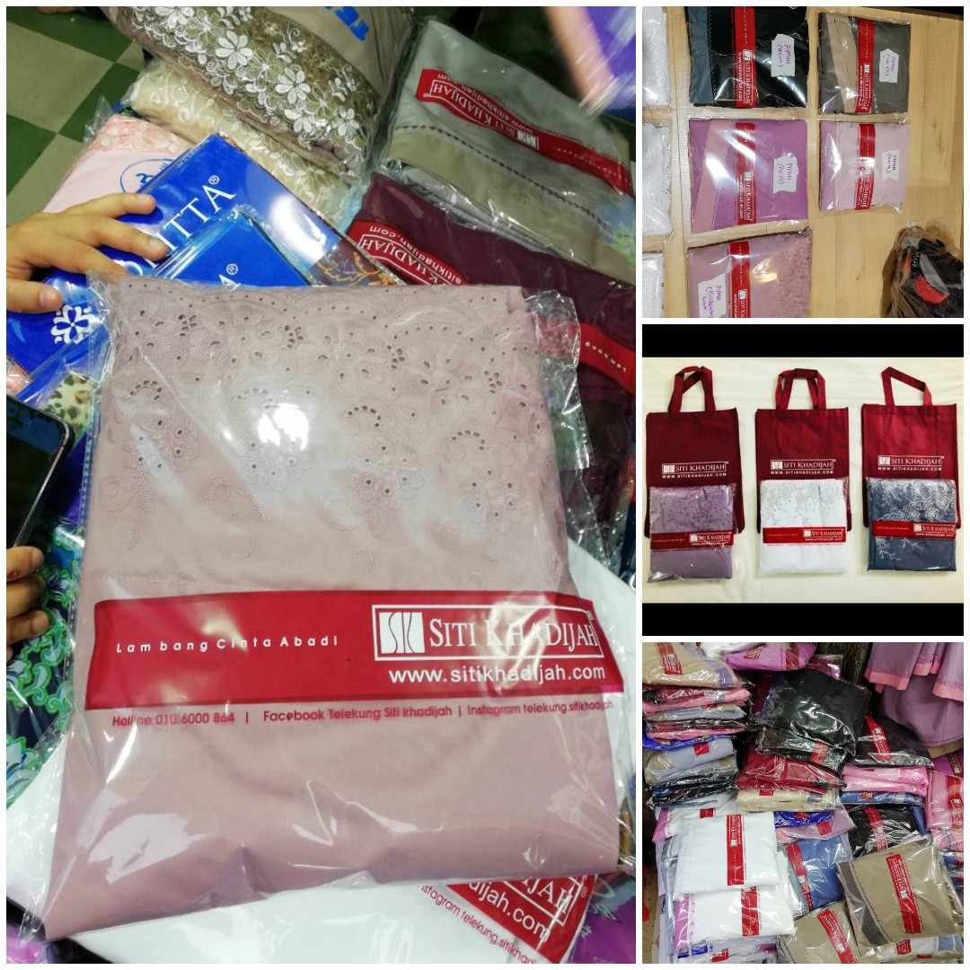 Telekung Siti Khadijah dan Tudung Duck, Women's Fashion, Muslimah ...