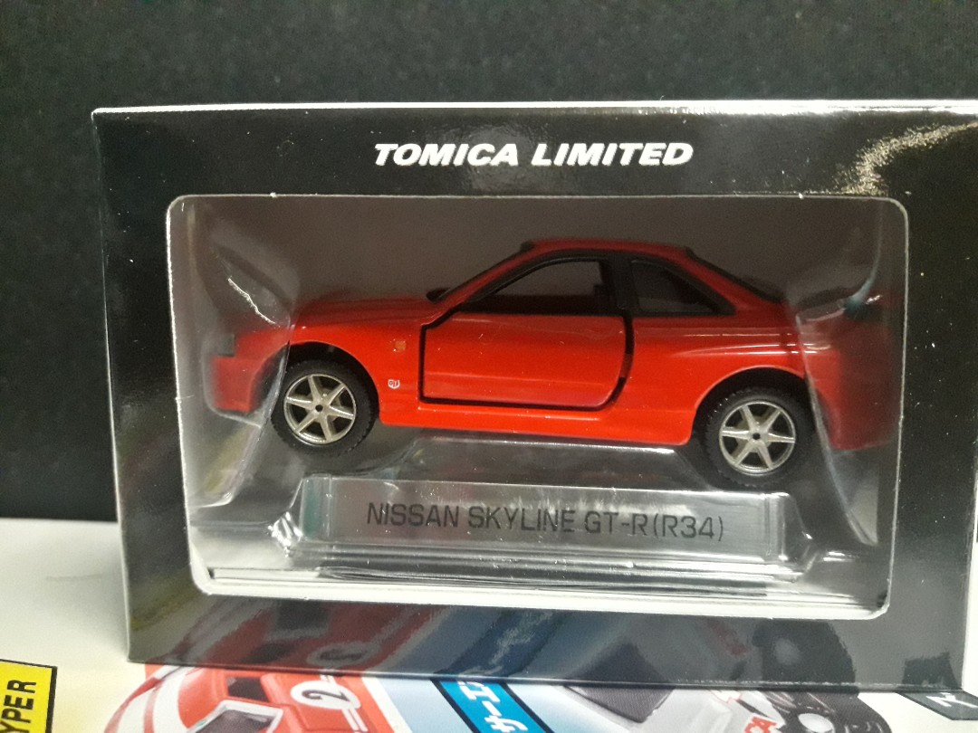 Tomica Limited Nissan Skyline GTR R34 Red, Hobbies & Toys, Toys & Games ...