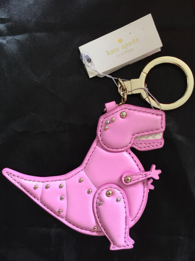 KATE SPADE NEW YORK LEATHER T-REX DINOSAUR kEY CHAIN/KEY CHARM (BRAND ...