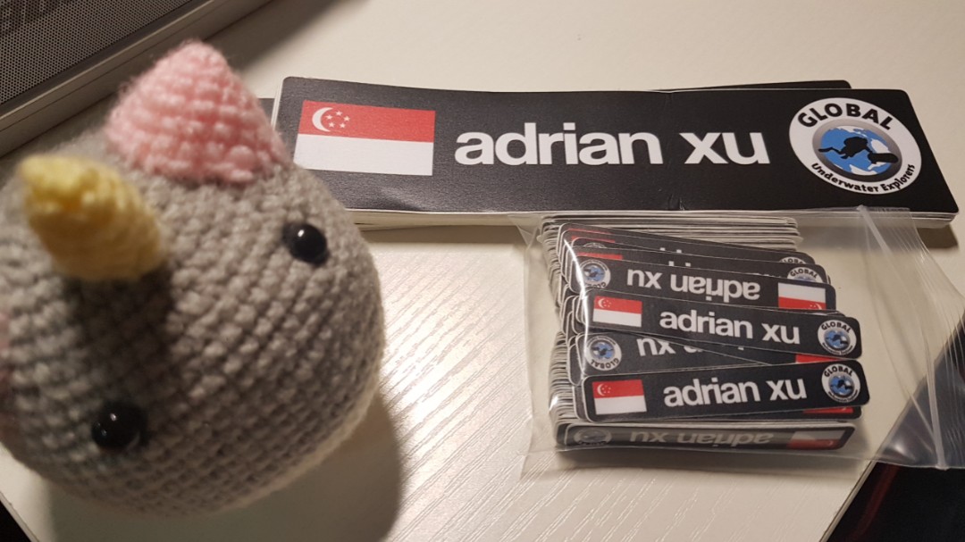 Name labels custom stickers dive waterproof unique, Hobbies & Toys ...