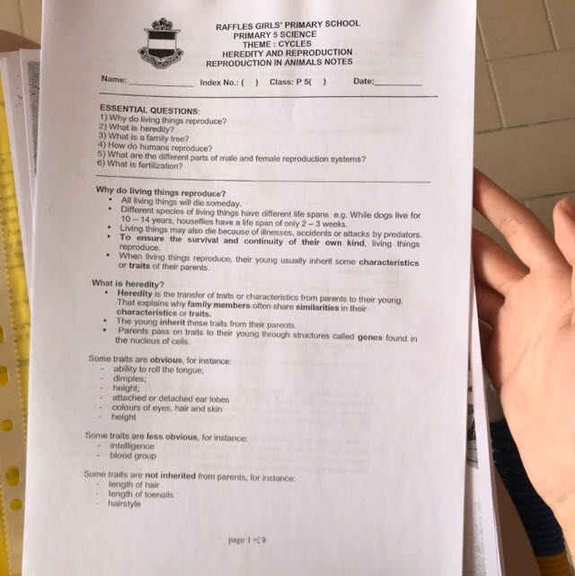 RGPS P5&6 Science Notes, Hobbies & Toys, Books & Magazines, Assessment ...