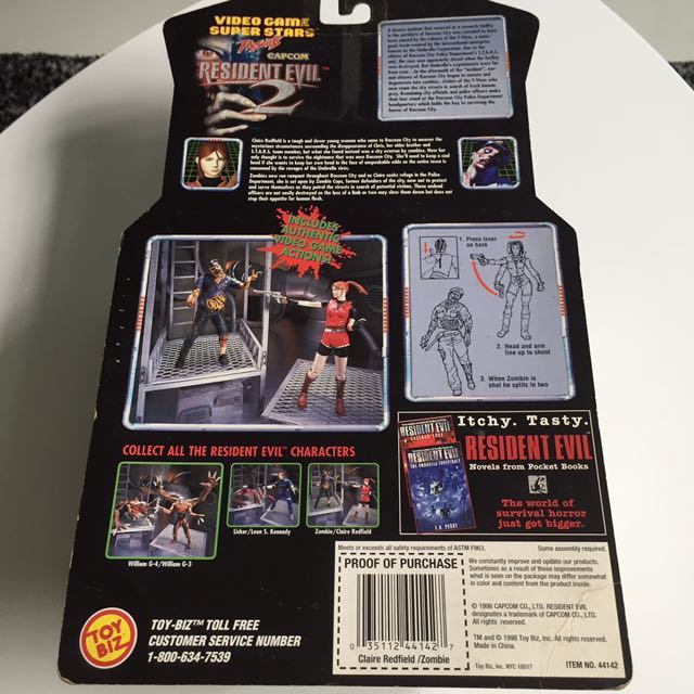 Toy Biz Resident Evil 2 Claire Redfield & Zombie Cop Action Figure ...