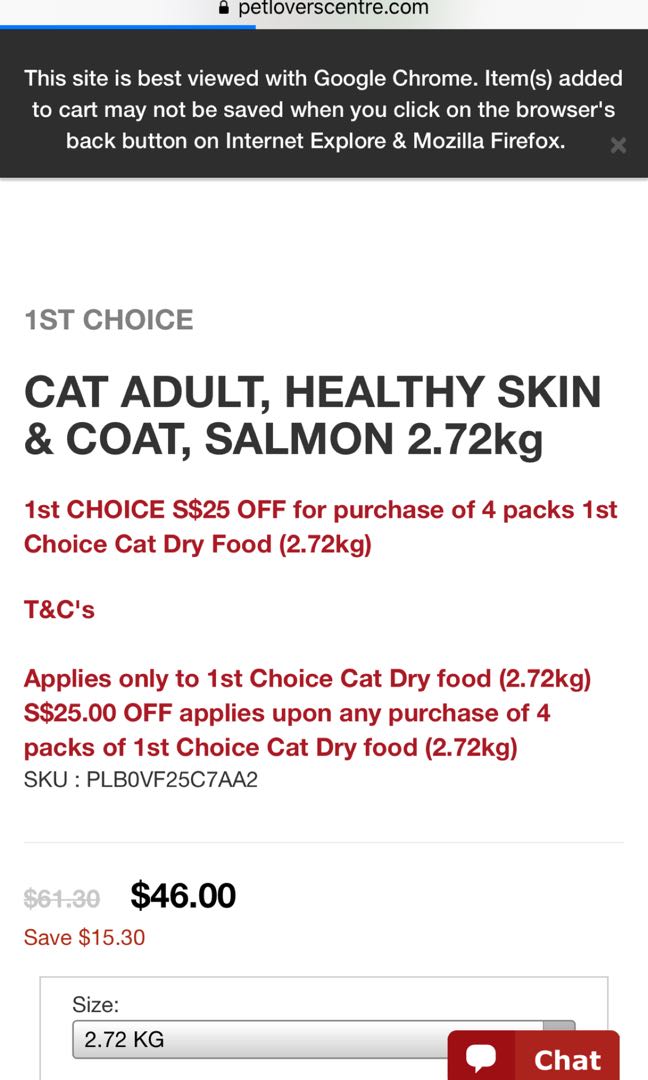 1st Choice Nutrition Adult Cat Food- Salmon, Pet Supplies, Pet Food on ...