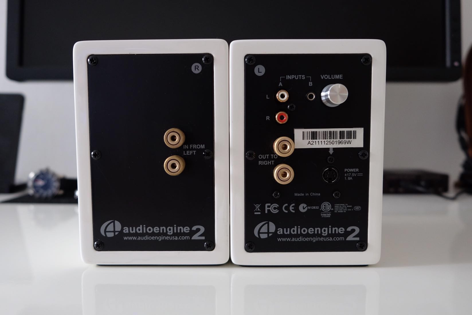 Audioengine A2 Computer Speakers in Gloss White with Stands, Audio, Other Audio Equipment on ...