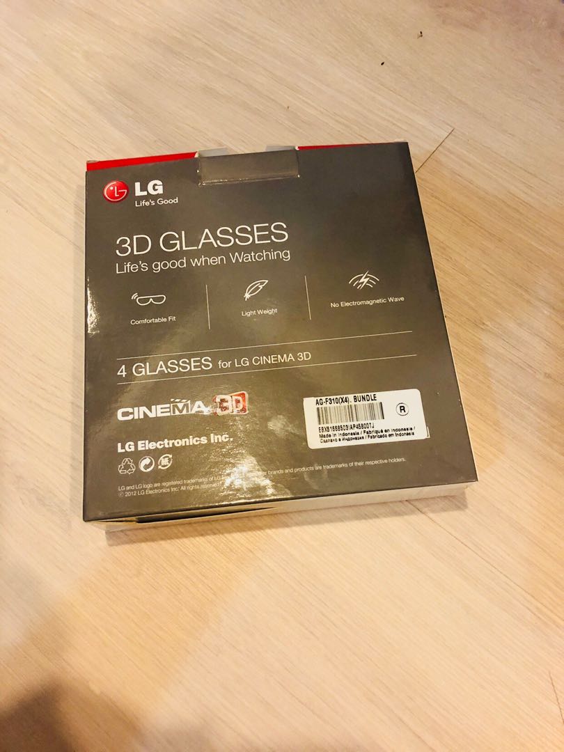 LG 3D Glasses - 4 pairs, TV & Home Appliances, TV & Entertainment, TV ...