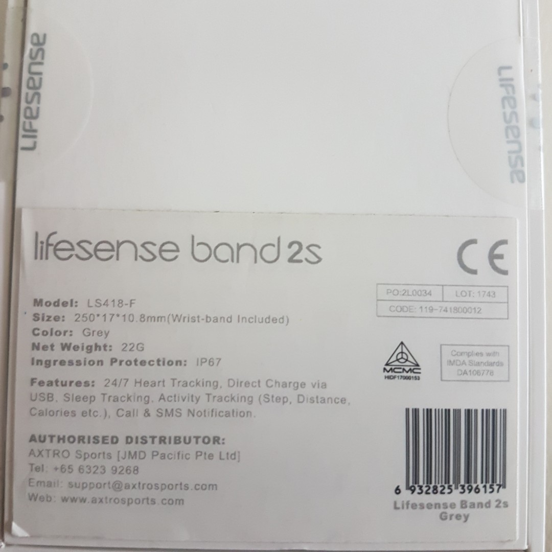 Lifesense Band 2S, Mobile Phones & Gadgets, Wearables & Smart Watches ...