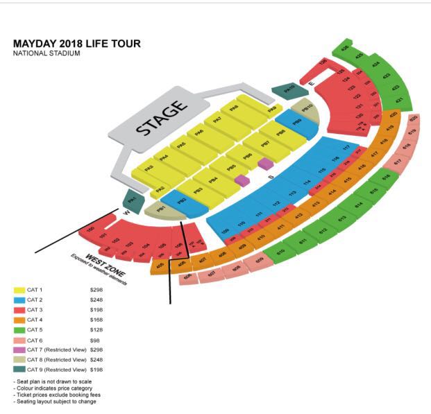 Mayday concert, Tickets & Vouchers, Event Tickets on Carousell