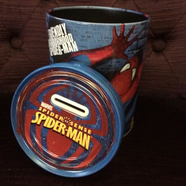 New In Bag Spider-Man Tin Saving Bank, Hobbies & Toys, Toys & Games on ...