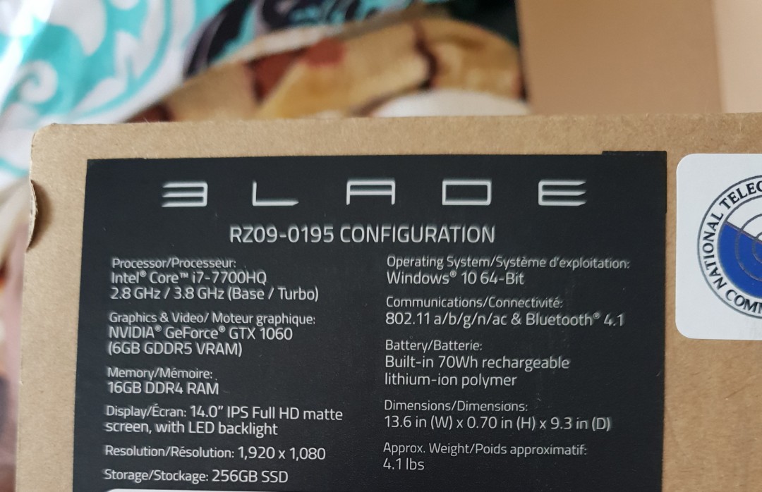 Razer Blade RZ09-0195, Computers & Tech, Parts & Accessories, Computer ...