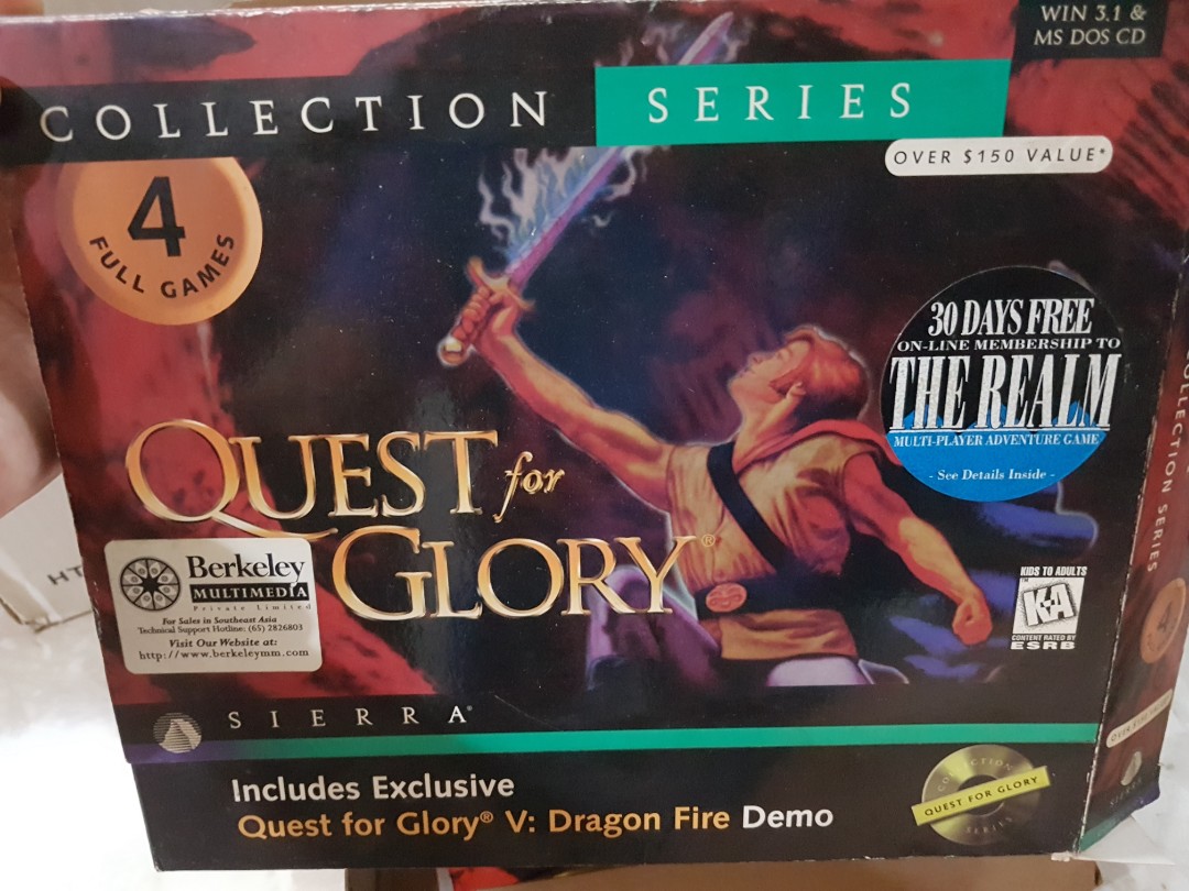 Retro PC Game. Quest for Glory 1, 2, 3 & 4. With Kings Quest, Video ...