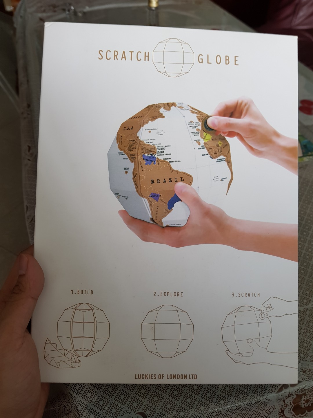 Scratch Map Globe, Hobbies & Toys, Toys & Games on Carousell