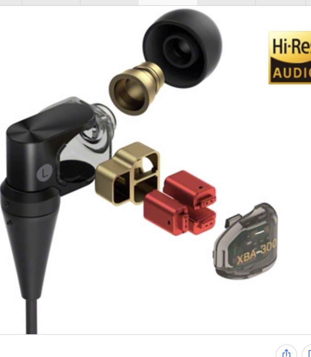 Sony XBA 300 triple balance armature earphone, Audio, Earphones on ...