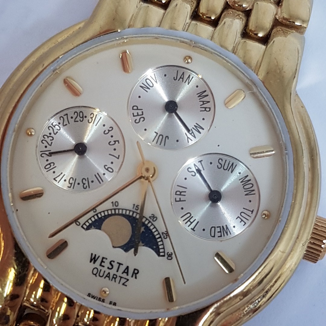 Westar Moon Phase Watch, Luxury, Watches on Carousell