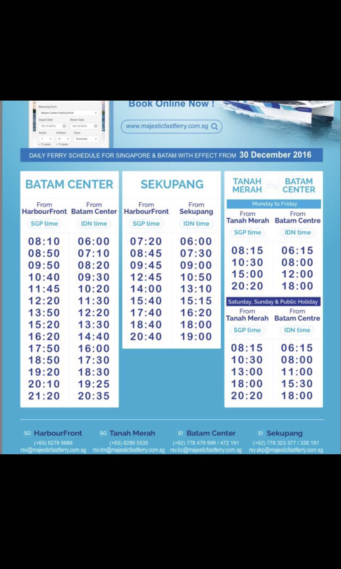 Batam ferry ticket majestic ferry Batam fast ferry Sindo ferry horizon ...