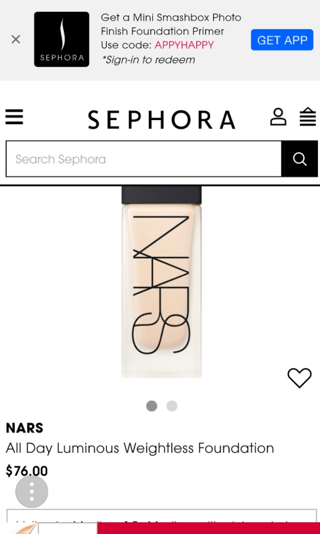 Nars Luminous Weightless Foundation in Light 6 (Ceylan), Beauty ...