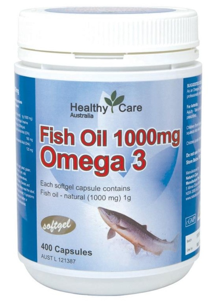Omega 3 Fish Oil 1000mg 400 Capsules (Healthy Care Australia), Health & Nutrition, Health ...