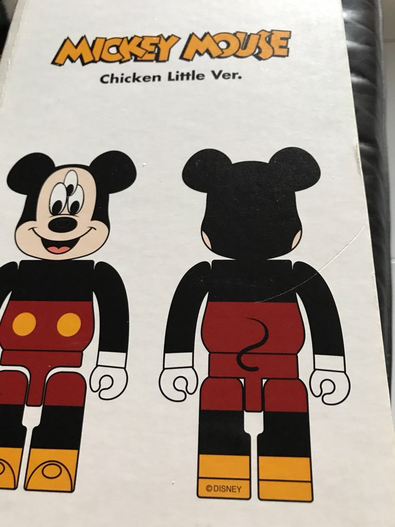 Ultra Rare Clot Mickey Mouse 3 Eyes Chicken Little ver 400% Bearbrick ...