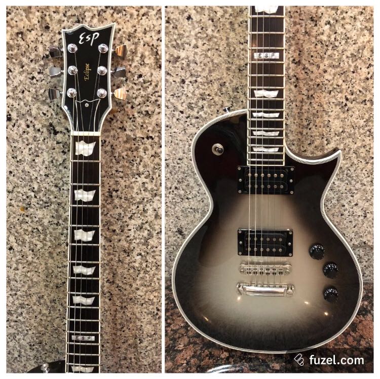2012 ESP Eclipse Silverburst Electric Guitar, Hobbies & Toys, Music ...