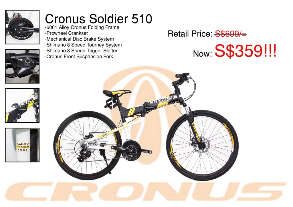 26” Folding Mountain Bike - Cronus Soldier 510. Usual Price: $699.00 ...