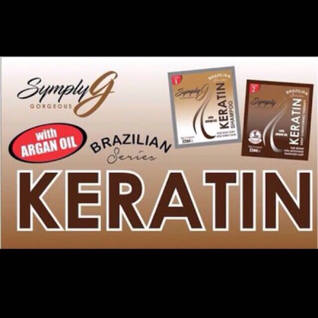 6 pcs Simply G keratin hair conditioner treatment, Beauty & Personal ...