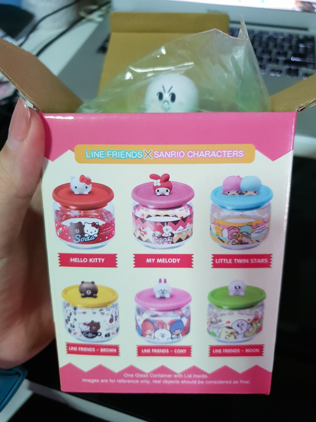 [7-11 LINE FRIENDS X SANRIO CHARACTERS] GLASS CONTAINER, Furniture ...