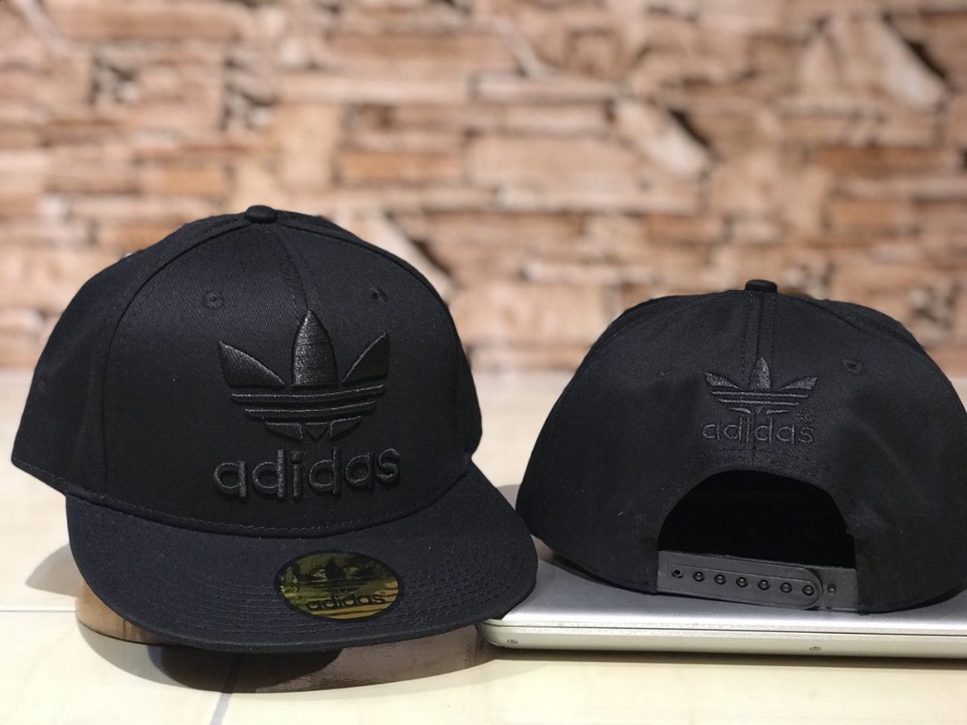ADIDAS SNAPBACK ALL BLACK, Men's Fashion, Watches & Accessories, Cap ...