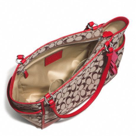 COACH PARK SIGNATURE CARRIE TOTE, Women's Fashion, Bags & Wallets ...