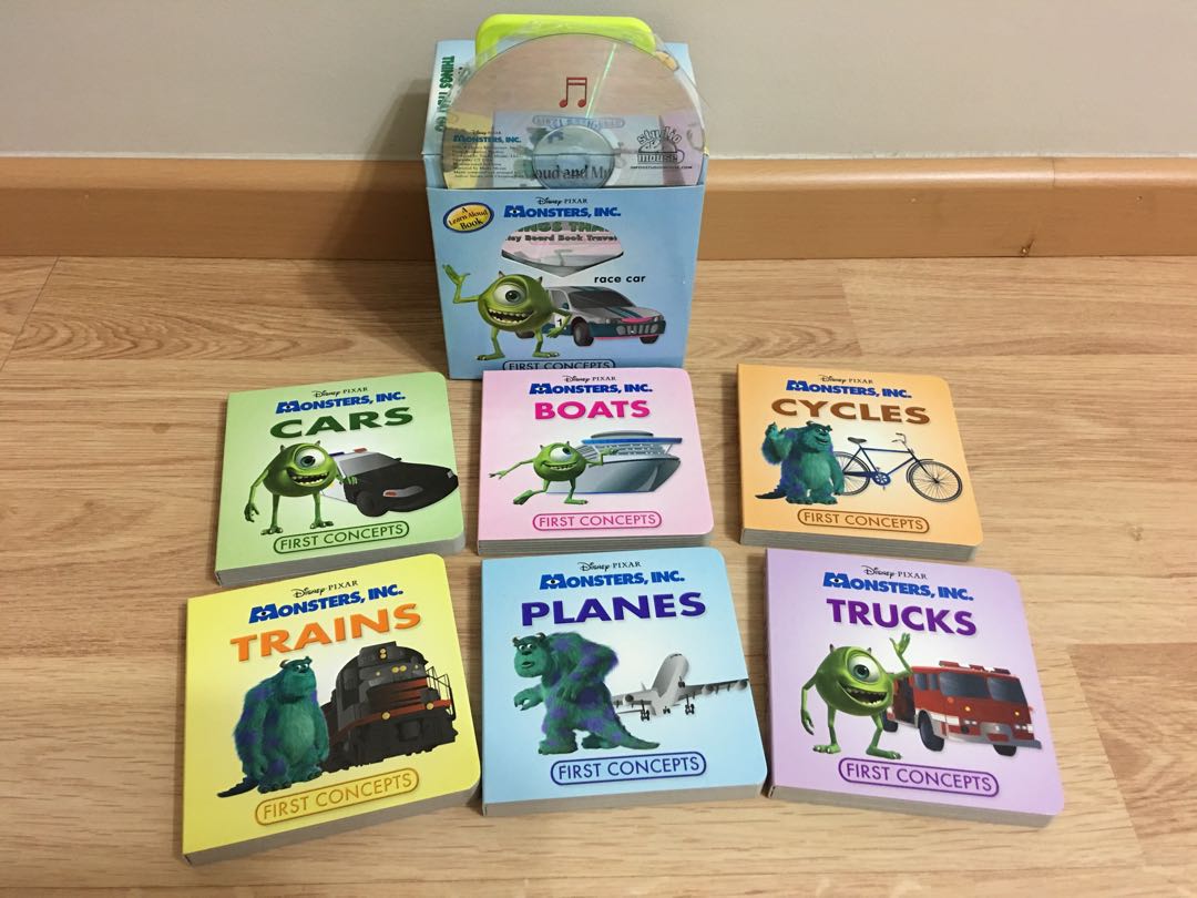 Disney Pixar Monsters Inc 6 Board books + Music CD, Hobbies & Toys ...
