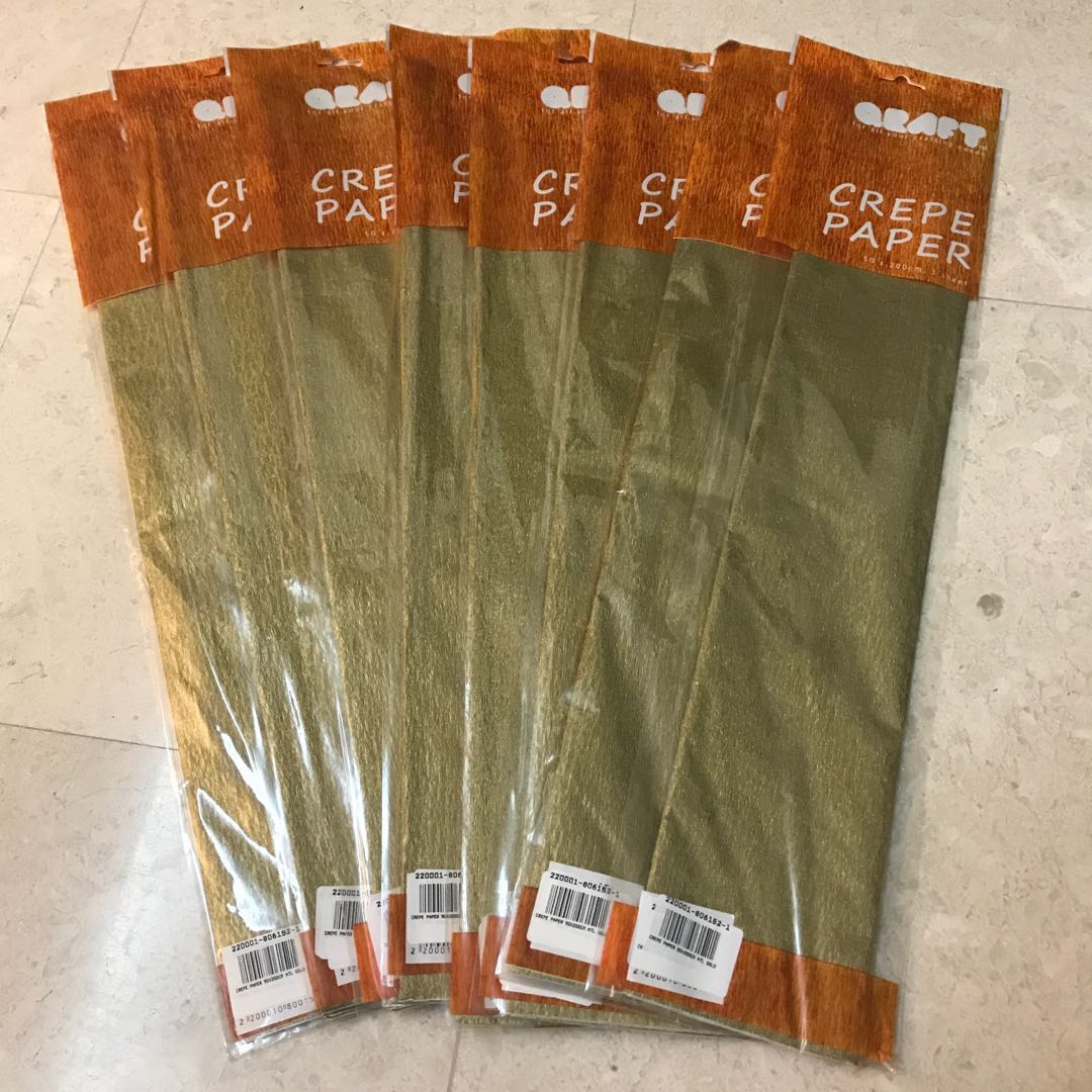Gold crepe paper from Artfriend, Hobbies & Toys, Stationery & Craft ...