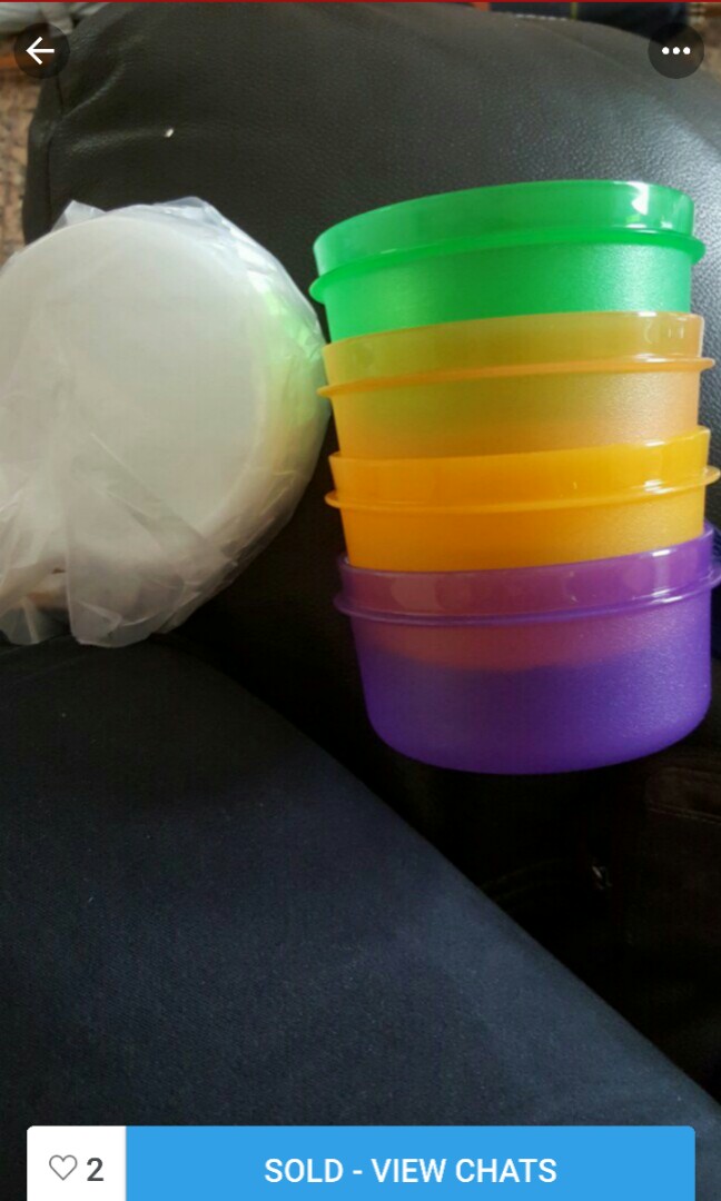 Tupperware Round Containers, Furniture & Home Living, Kitchenware ...