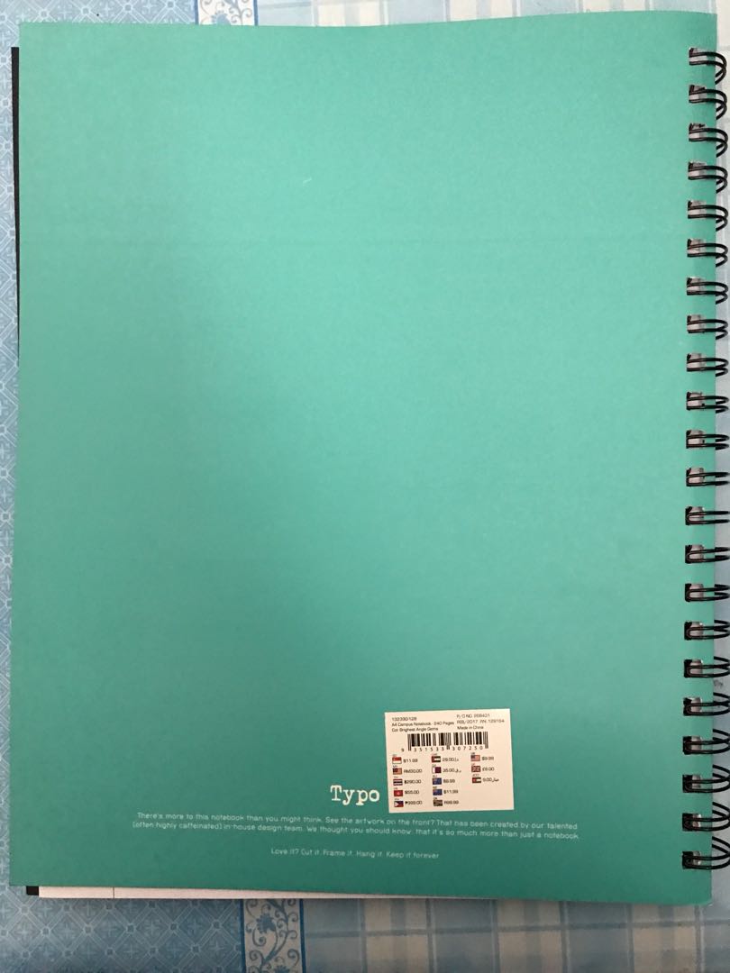 Typo note book (240 pages; 4 sections), Hobbies & Toys, Stationery ...