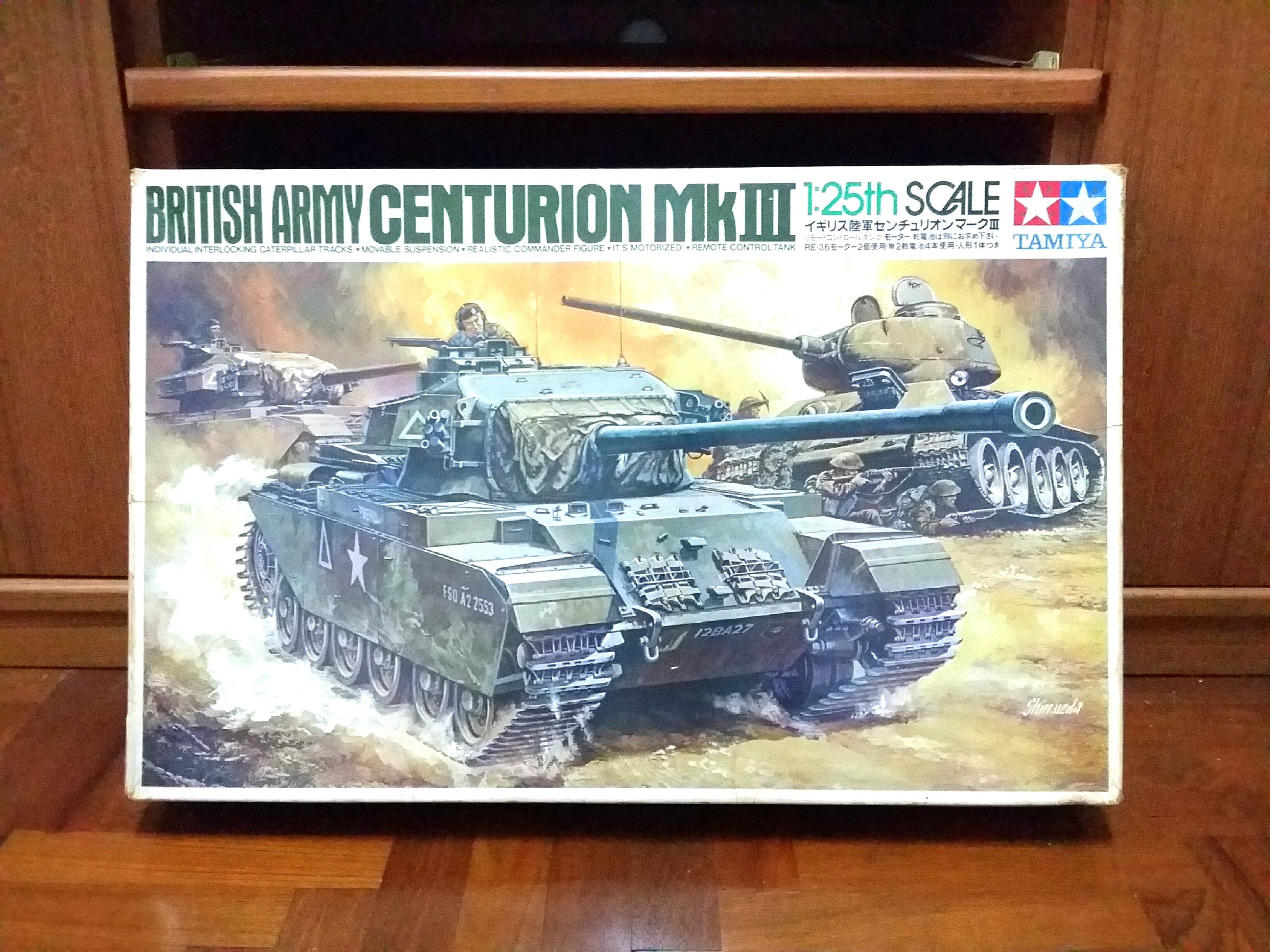 1/25 Tamiya British Army Centurion Mk III (Motorised) Series No: 14 *Vintage Set* (Plastic Scale ...