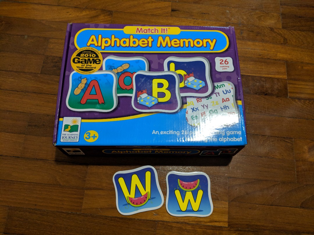 Alphabet Memory game, Hobbies & Toys, Toys & Games on Carousell