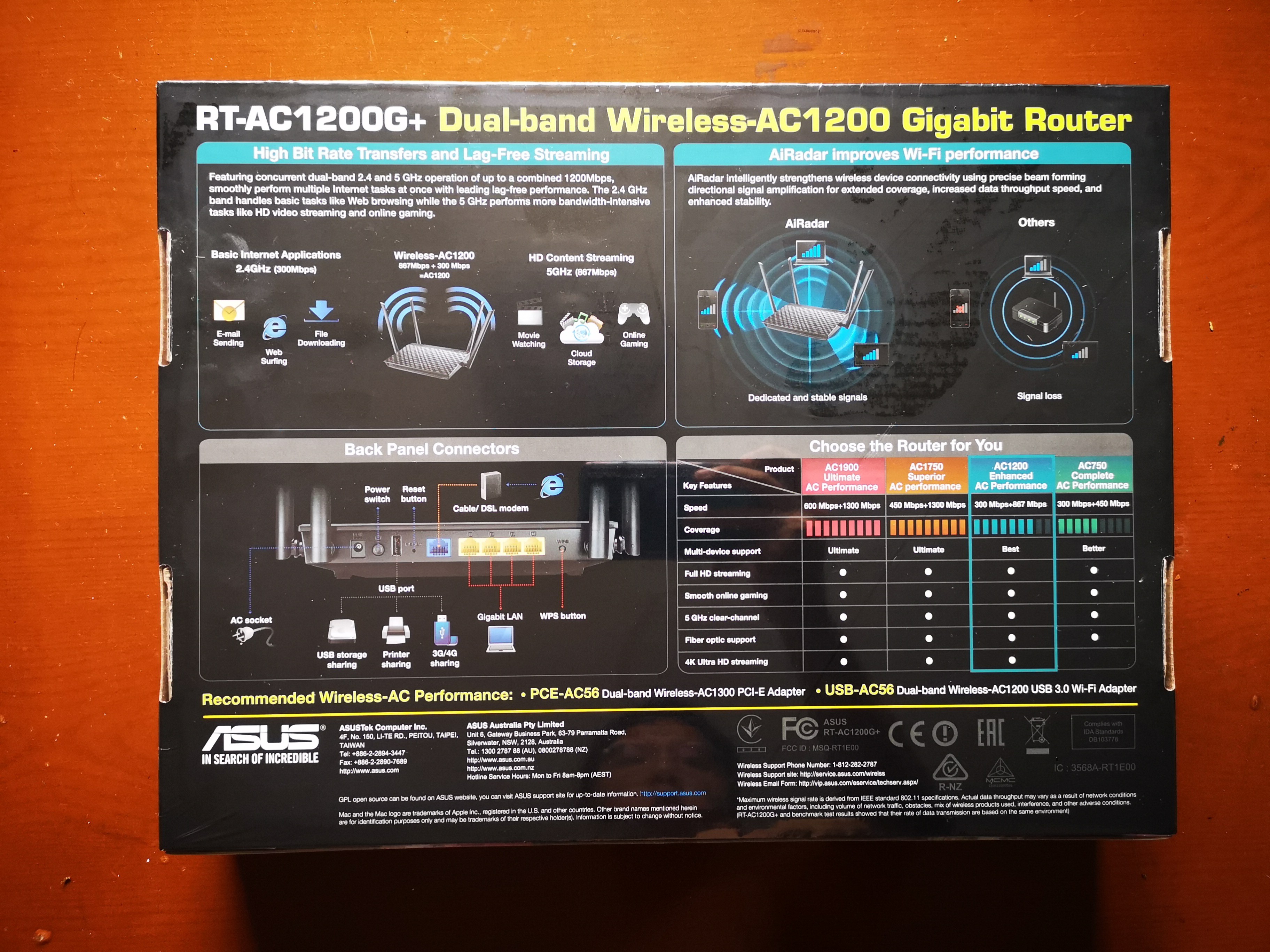 Asus 802.11ac dual-band Router RT-AC1200G+, Computers & Tech, Parts ...