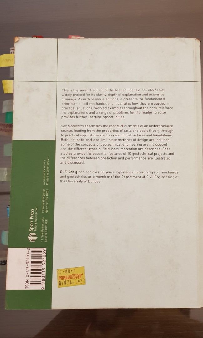 Craig's Soil Mechanics textbook, Hobbies & Toys, Books & Magazines ... Craig's Soil Mechanics textbook, Hobbies & Toys, Books & Magazines ...
