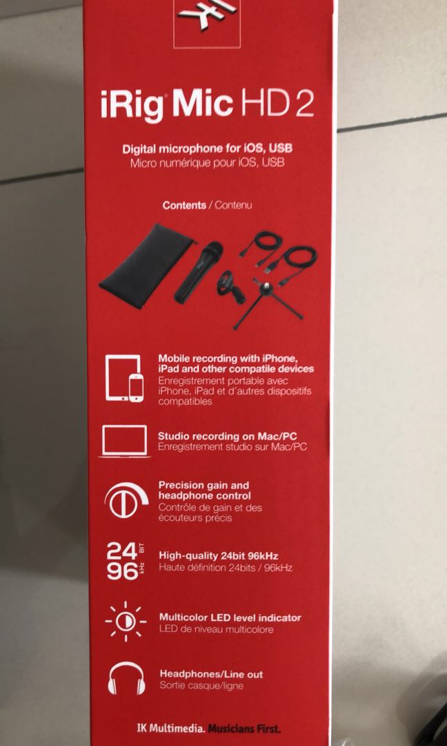 Portable Microphone - iRig Mic HD 2, Hobbies & Toys, Music & Media ...