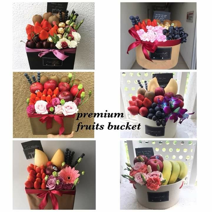 Premium Fruit Bucket Bouquet, Hobbies & Toys, Stationery & Craft ...