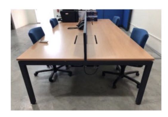 Quadruple desk 3m x 1.5m, Furniture & Home Living, Furniture, Other ...