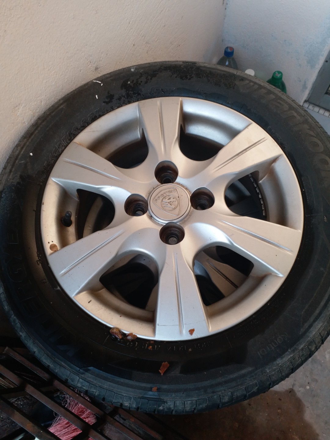 Rim Original SAGA BLM siap dengan Tayar Hankook 185/60/R14, Auto ...